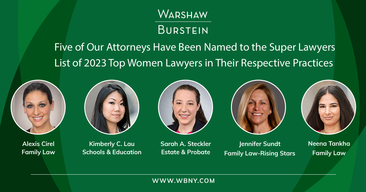 Warshaw Burstein LLP | Five Warshaw Burstein Lawyers Named 2022 Top ...