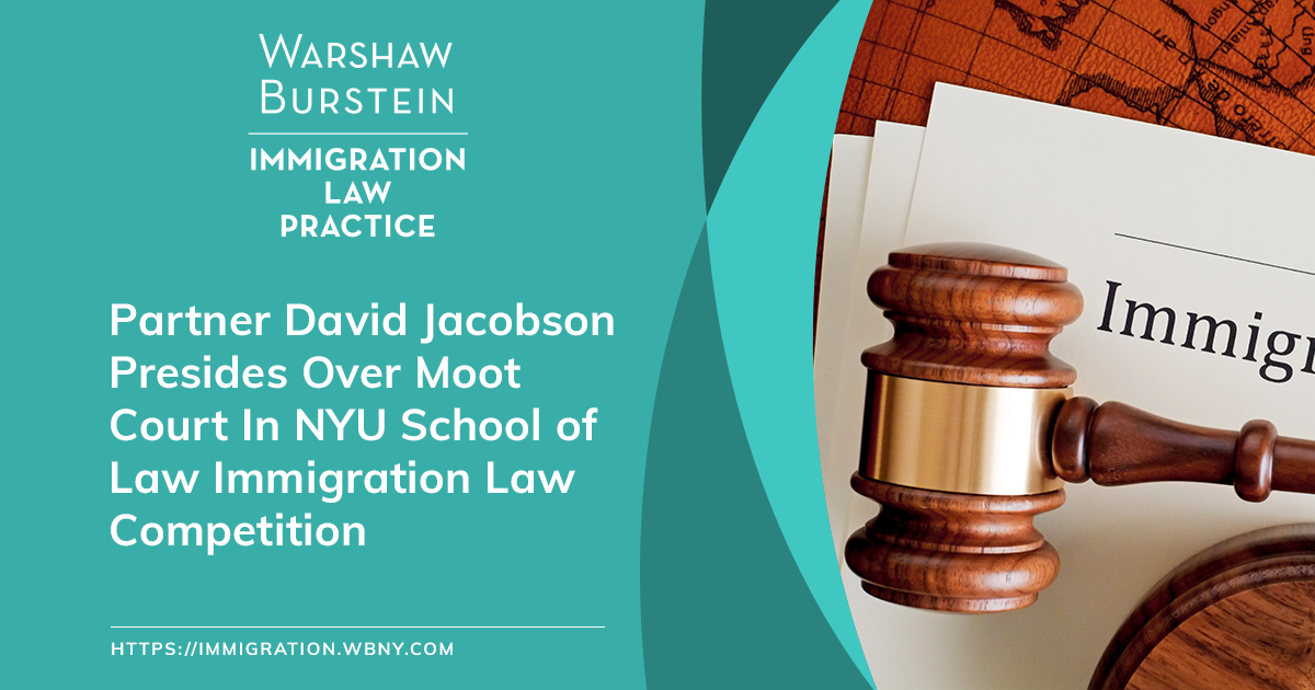 Warshaw Burstein LLP | David Jacobson Presides Over Moot Court In NYU ...