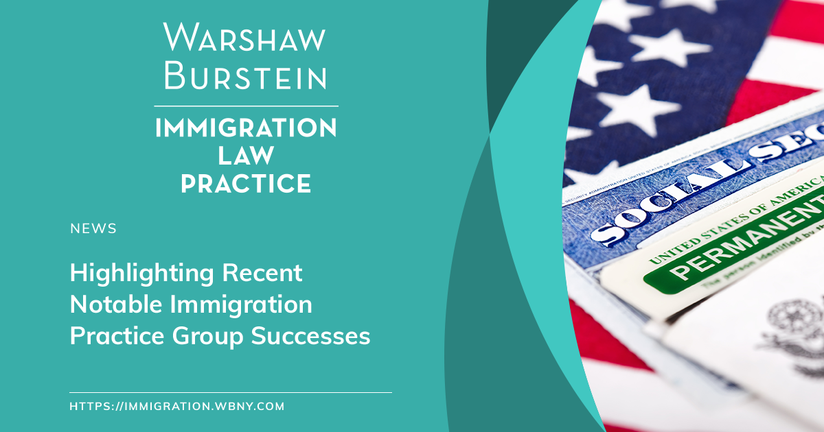 Warshaw Burstein LLP | Warshaw Burstein Immigration Practice Group ...
