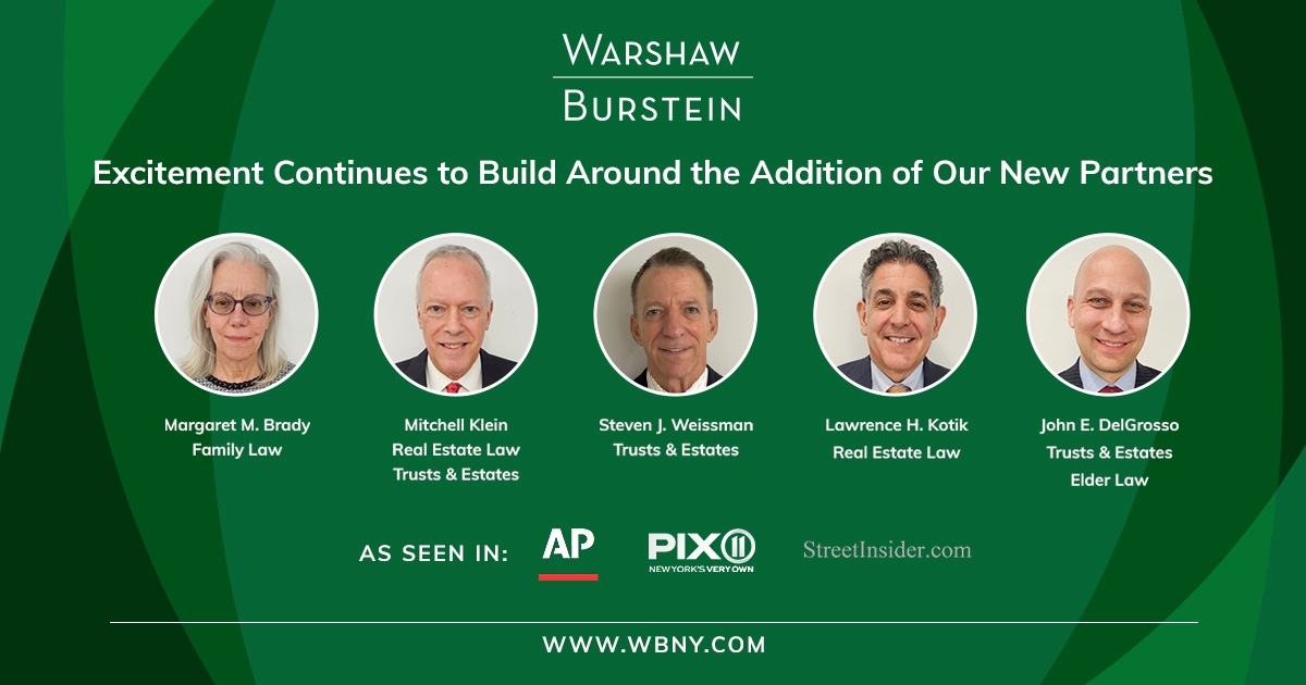 Warshaw Burstein LLP | Margaret M. Brady, Mitchell Klein, Steven J ...