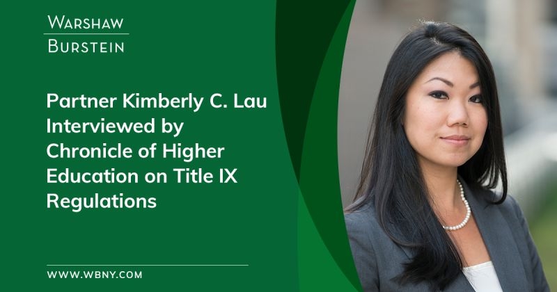 Warshaw Burstein LLP | Kimberly C. Lau Interviewed by Chronicle of ...